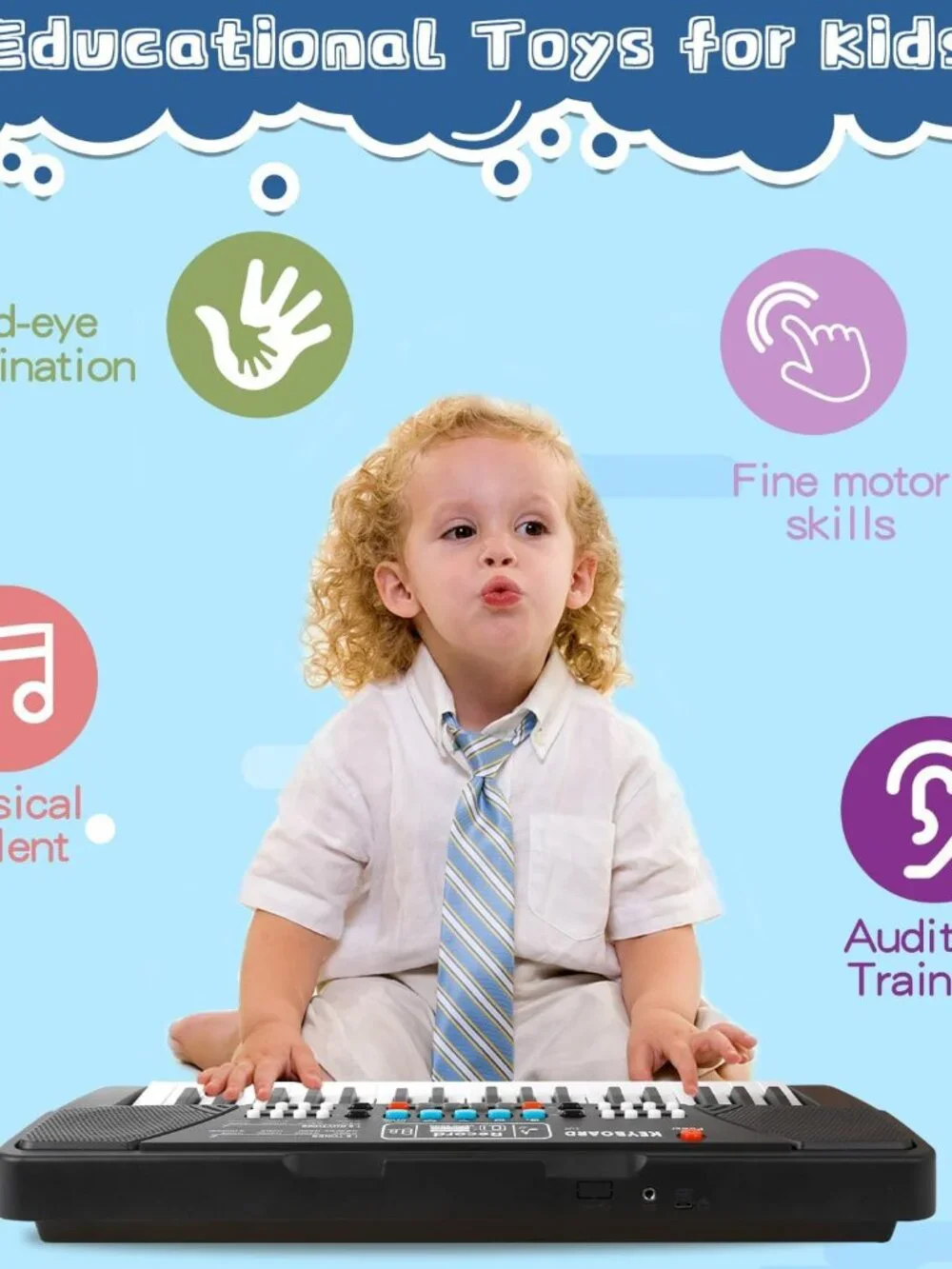 Toys | 37 Key Upgrade Piano Keyboard For Kids Musical Toys Ages 35 ...